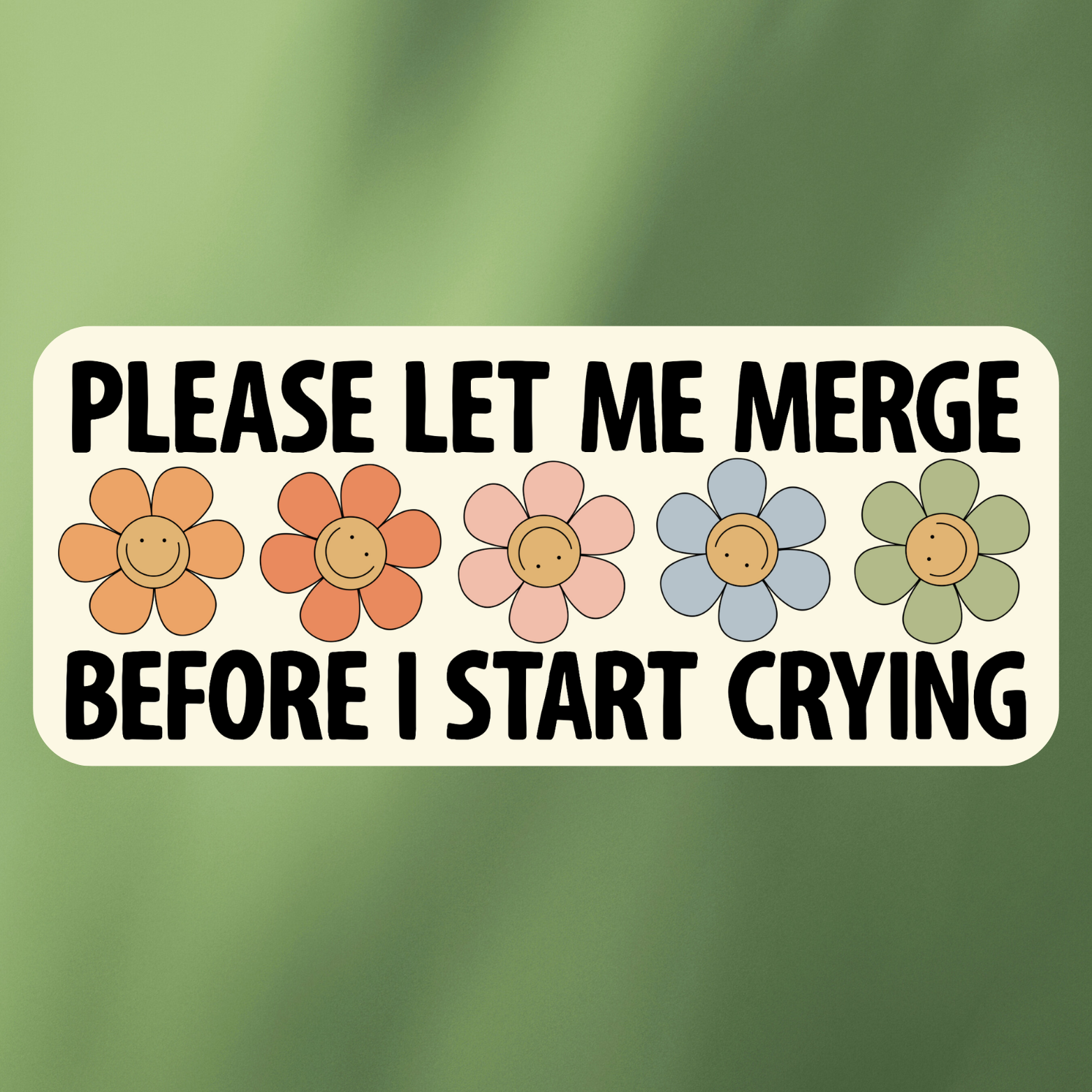 PLS LET ME MERGE BUMPER STICKER – Clay Meadow